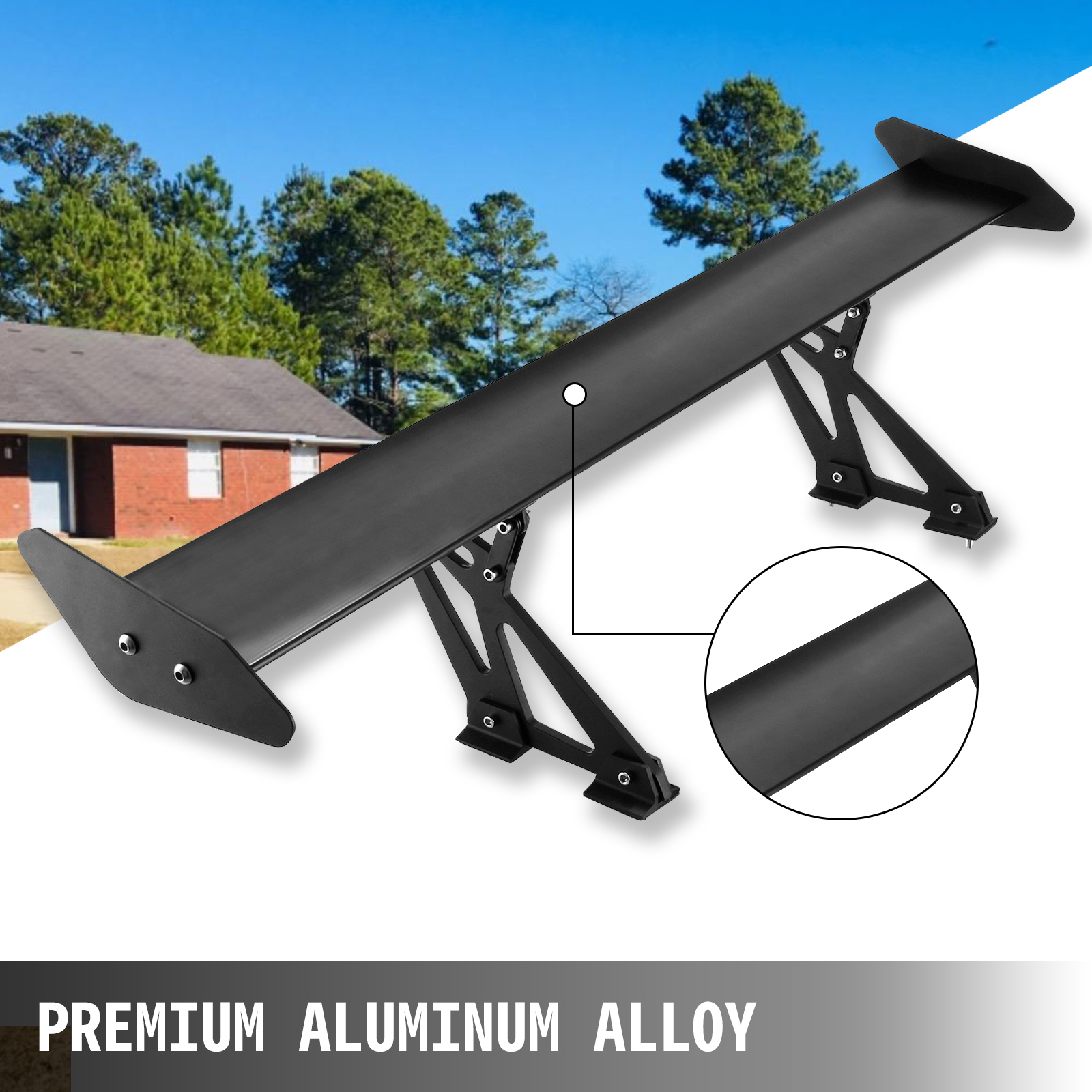 VEVOR Single Deck GT Wing Car Spoiler Adjustable Universal 43.3inch ...