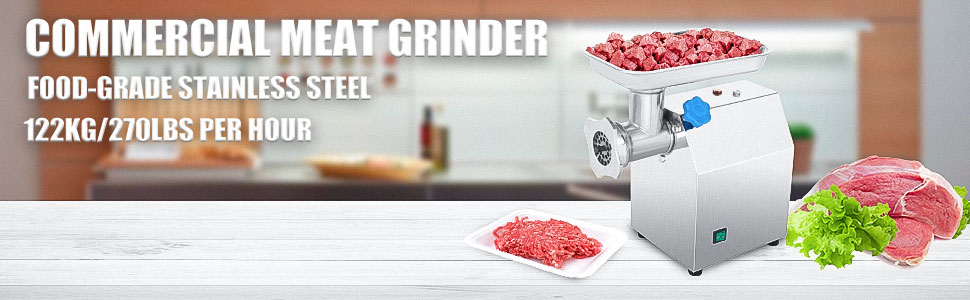 1.14HP 850W Commercial Electric 270 lbs/h Meat Grinder | VEVOR US