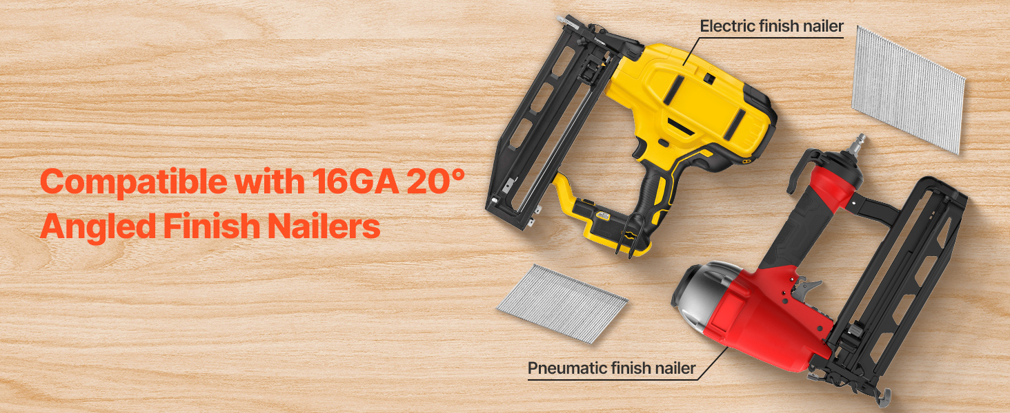 16 Gauge Finish Nails 2 in Finish Nail 2000-Count for 20° Angled ...