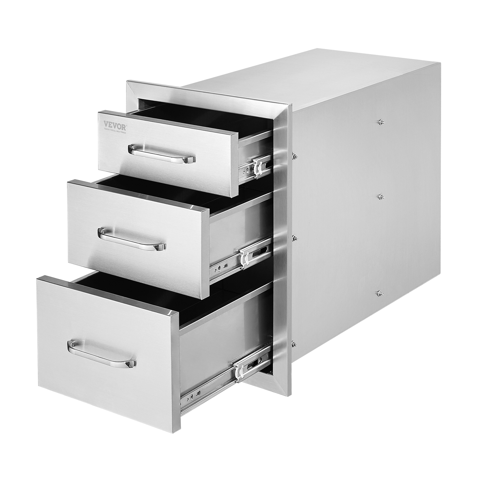 VEVOR Outdoor Kitchen Drawers 14" W x 20.3" H x 23" D, Flush Mount ...