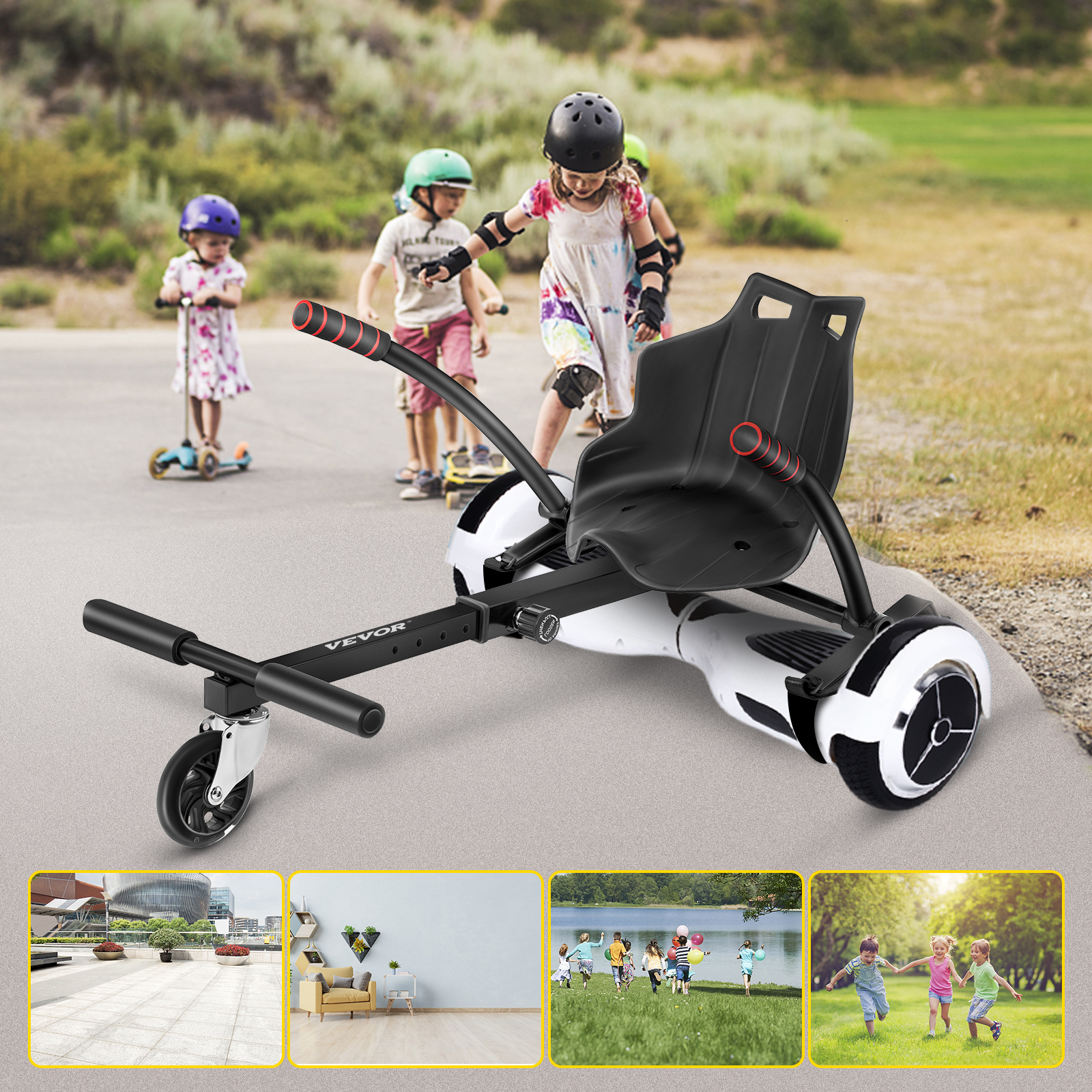VEVOR Hoverboard Seat Attachment for 6.5" 8" 10" Self Balancing Scooter ...