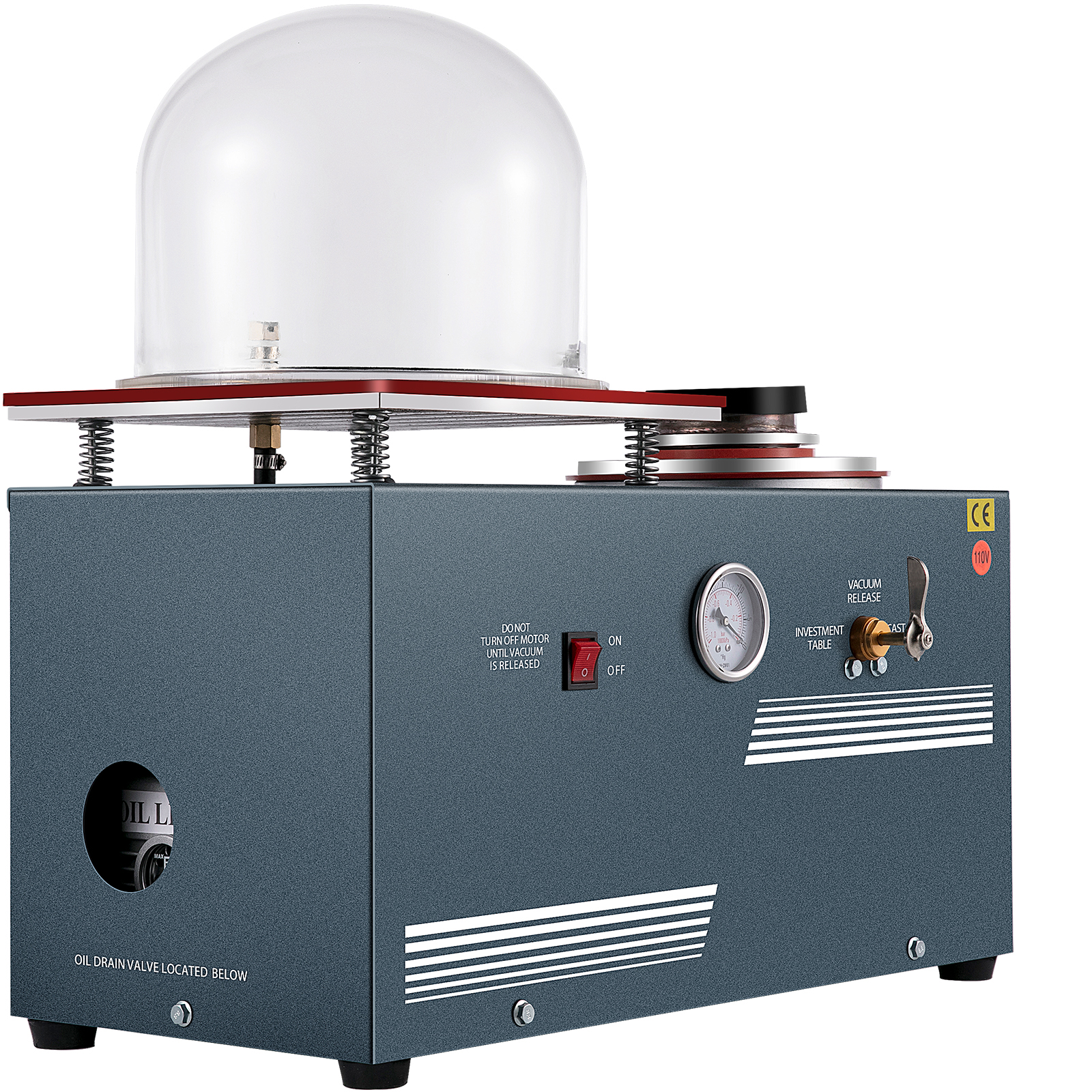 VEVOR Vacuum Investing Casting 2L Vacuum Casting Machine with 3 CFM ...