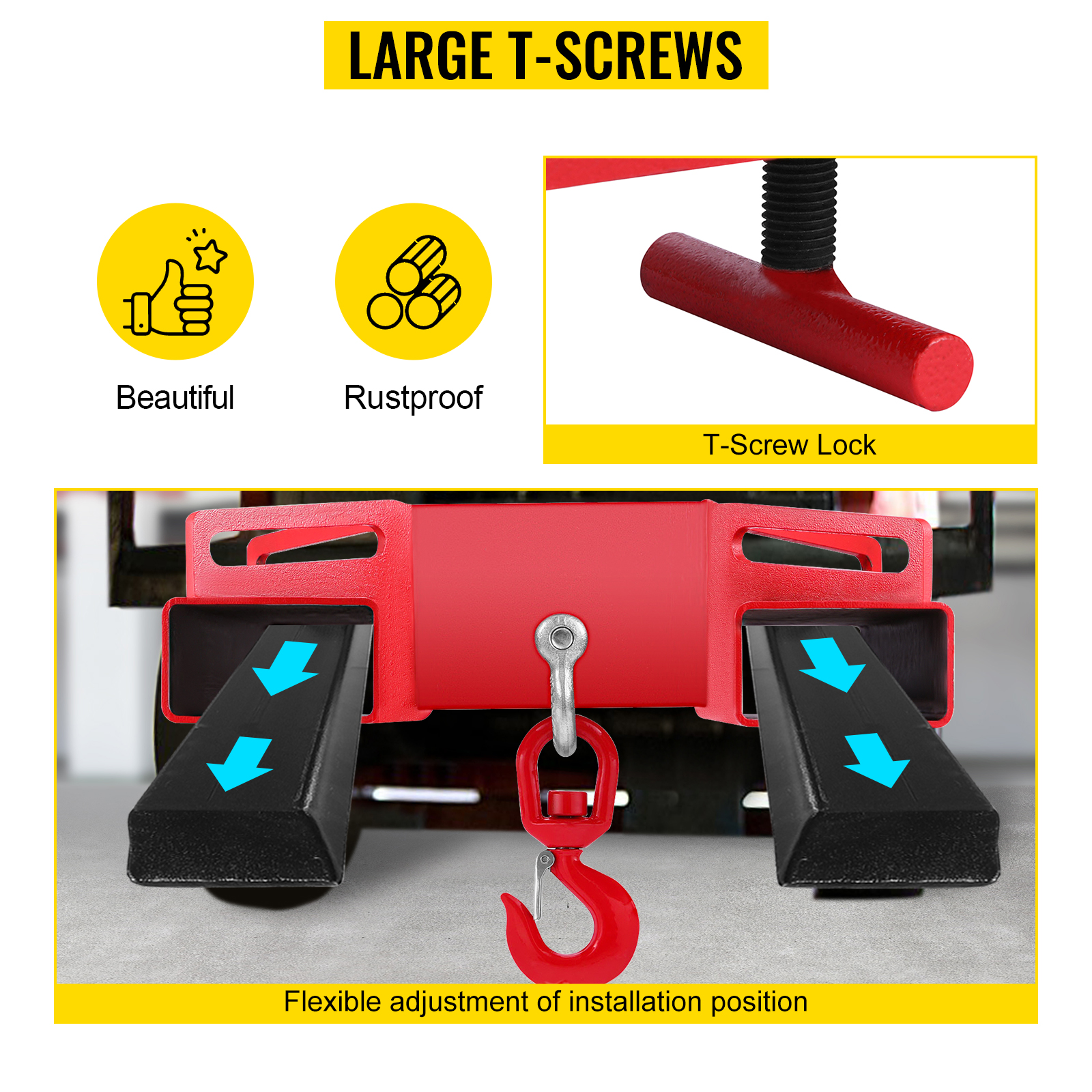 VEVOR Forklift Lifting Hook 6000 LBS Capacity Forklift Lifting Hoist ...