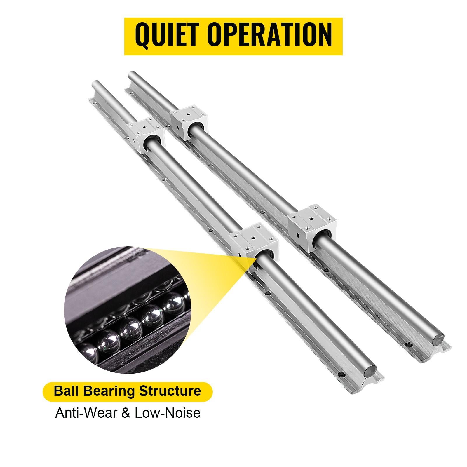 Sbr16-1000mm 2 X Linear Rail 4 X Bearing Blocks Cnc Router Bearing Sbr ...