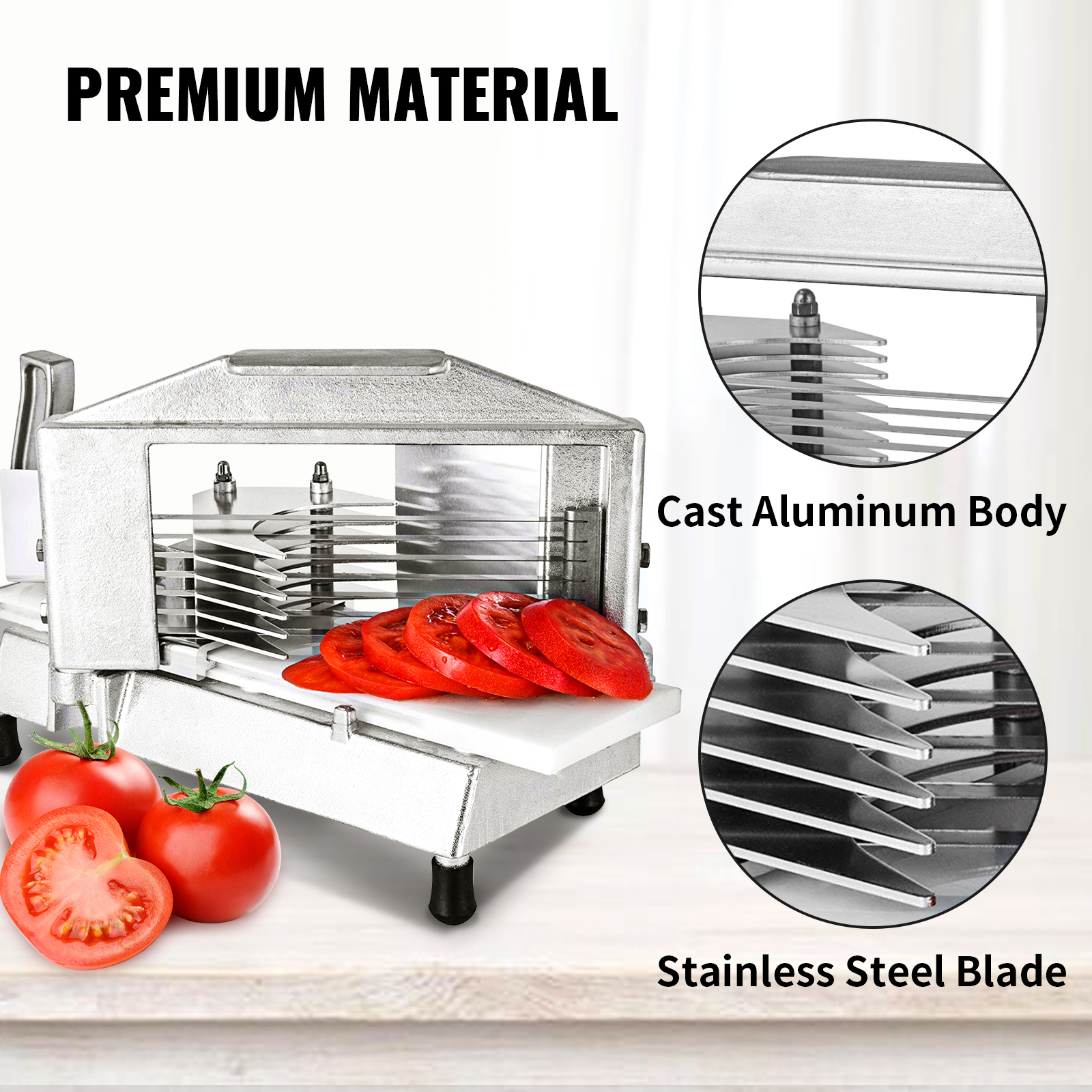 VEVOR Commercial Tomato Slicer 3/8" Heavy Duty Tomato Slicer Tomato ...