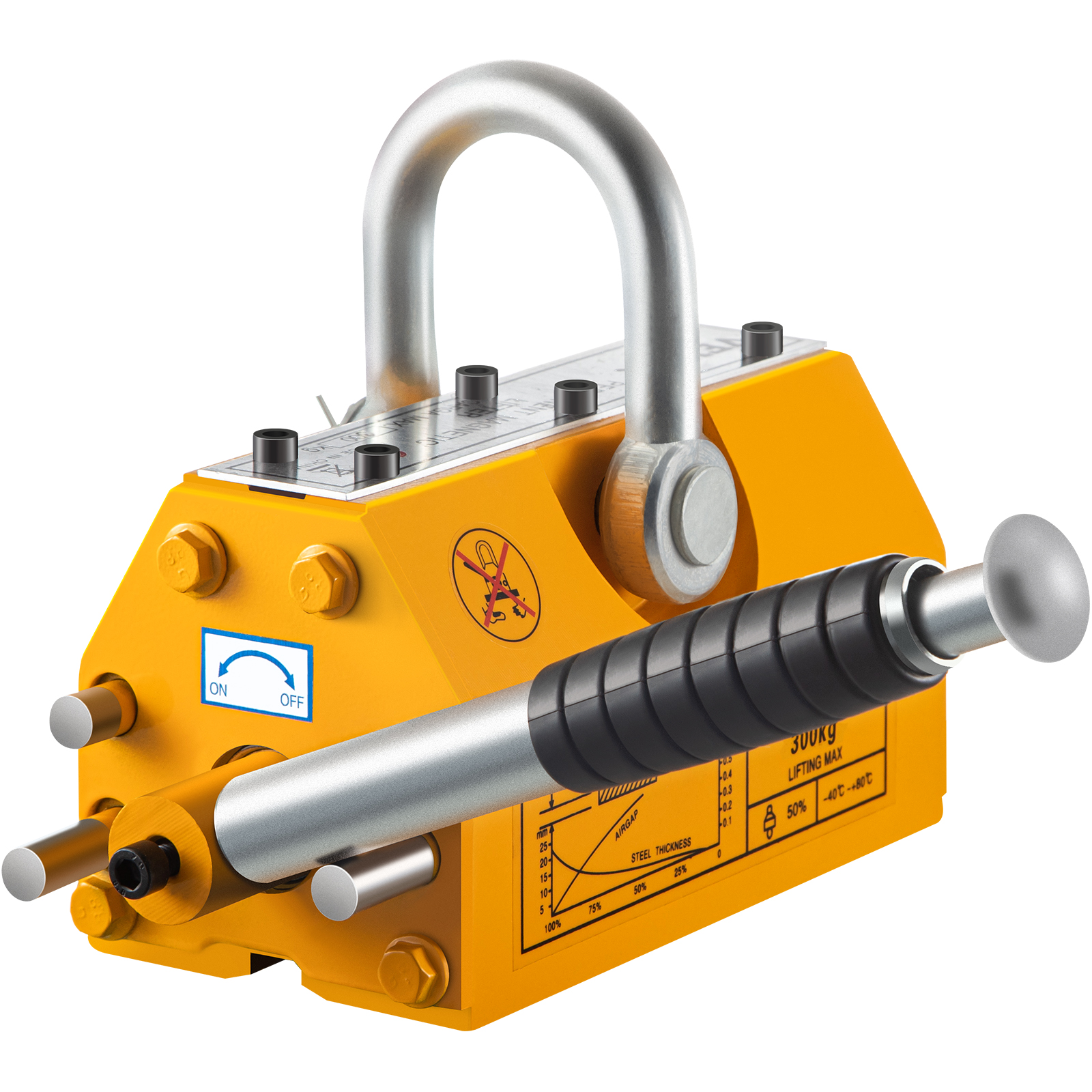 VEVOR Lifting Magnet with Release,660 Lbs Pulling Force - Steel ...