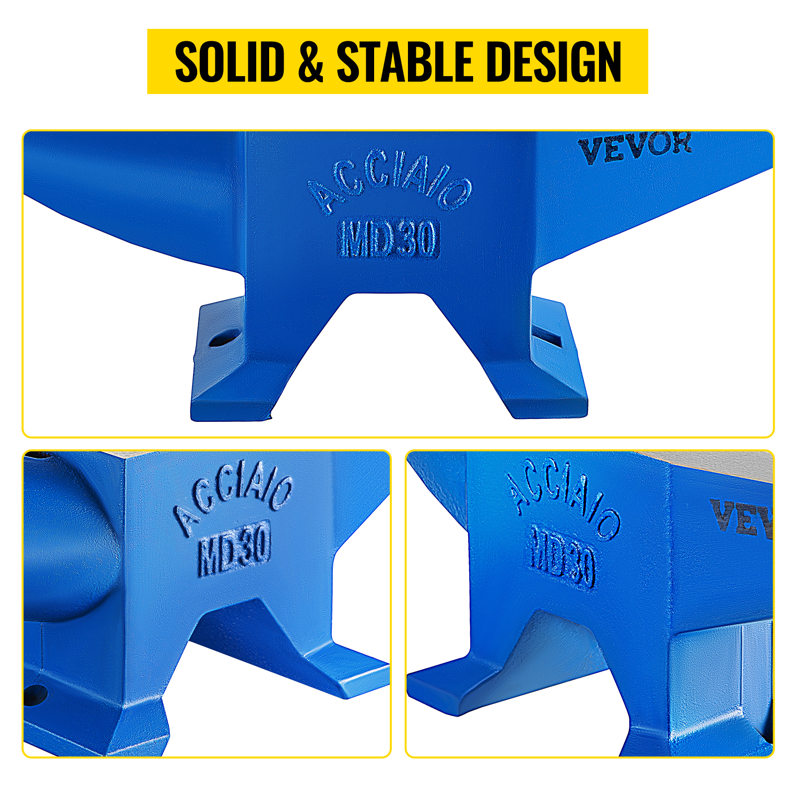 VEVOR Pro Horn Anvil , 30KG/66.1LBS Weight Steel Anvil Blacksmith ...
