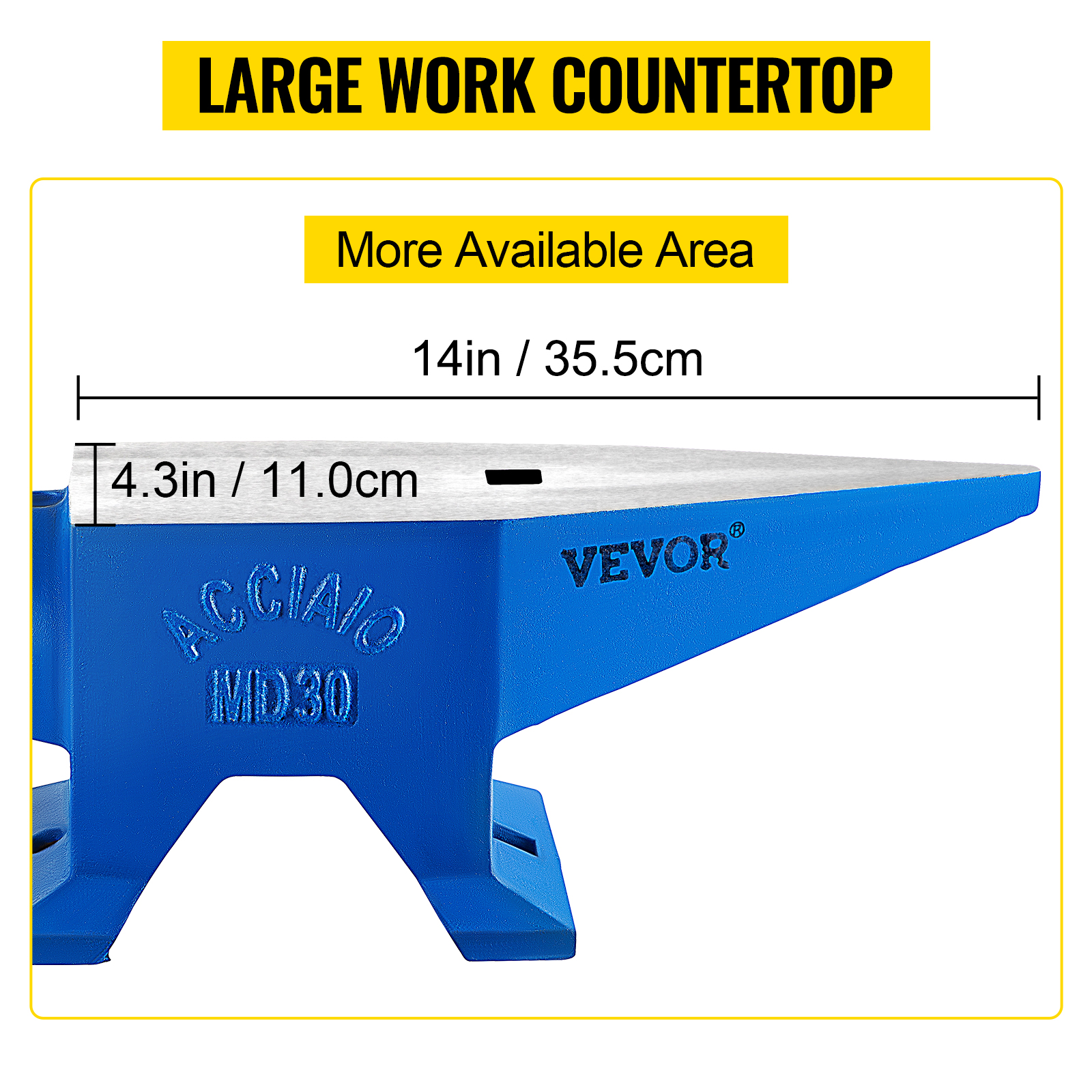 VEVOR Pro Horn Anvil , 30KG/66.1LBS Weight Steel Anvil Blacksmith ...