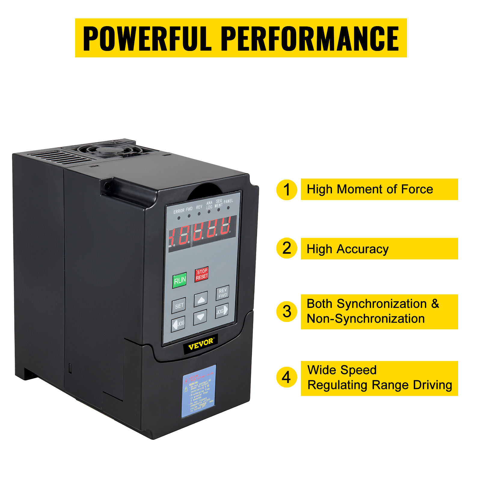 VEVOR VFD 4KW, Variable Frequency Drive 18.5A, CNC VFD Motor Drive ...