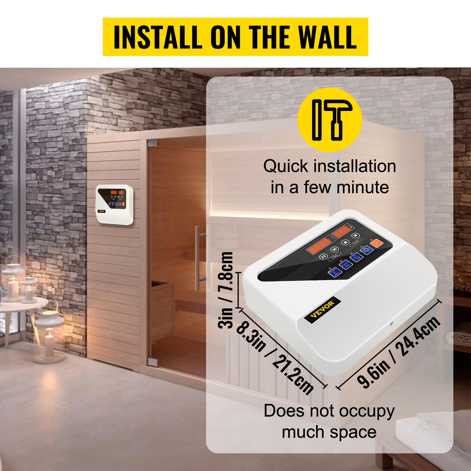 VEVOR External Sauna Heater Controller for 3KW-9KW Sauna Heaters ...