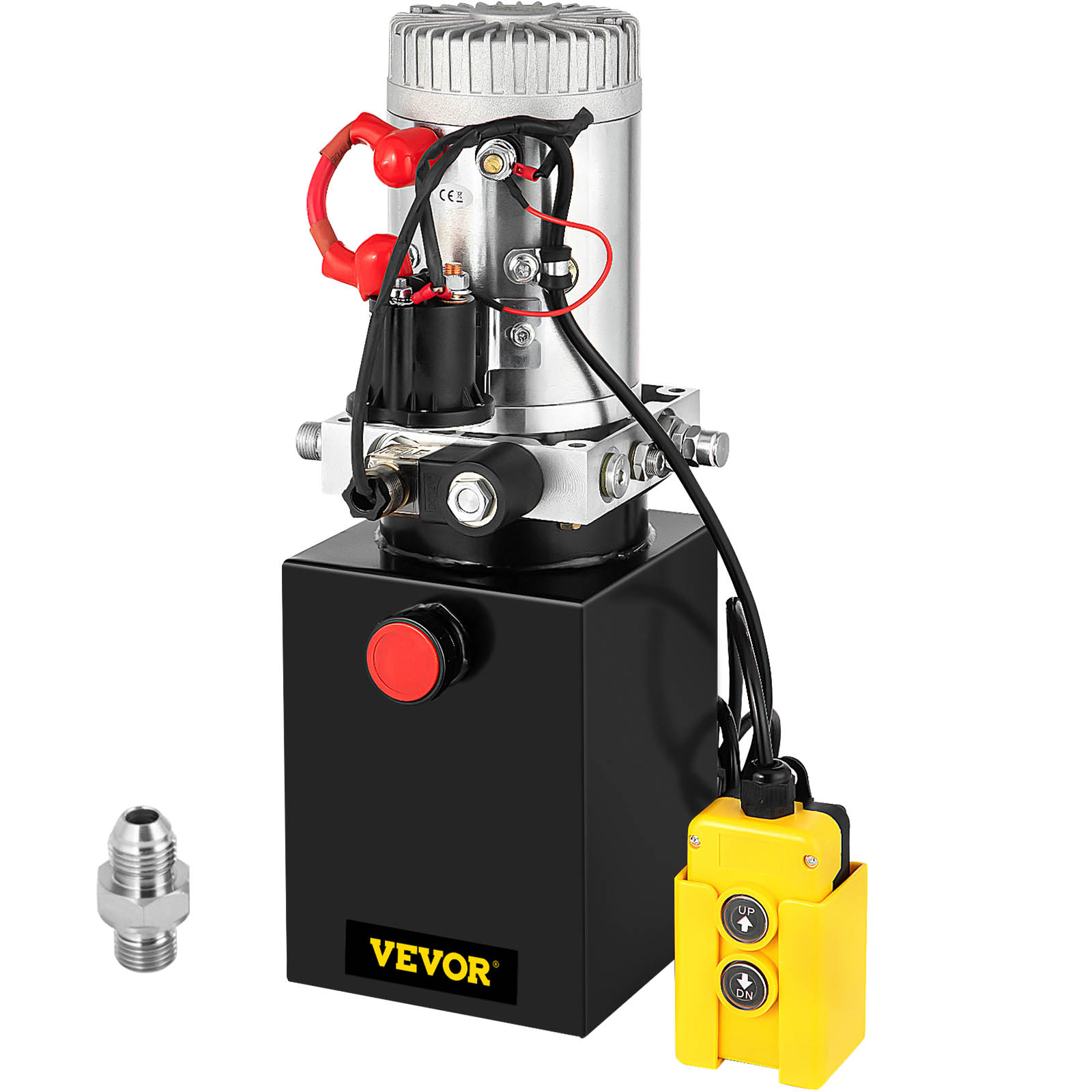 VEVOR Hydraulic Power Unit Single Acting Hydraulic Pump 4 Quart Dump ...