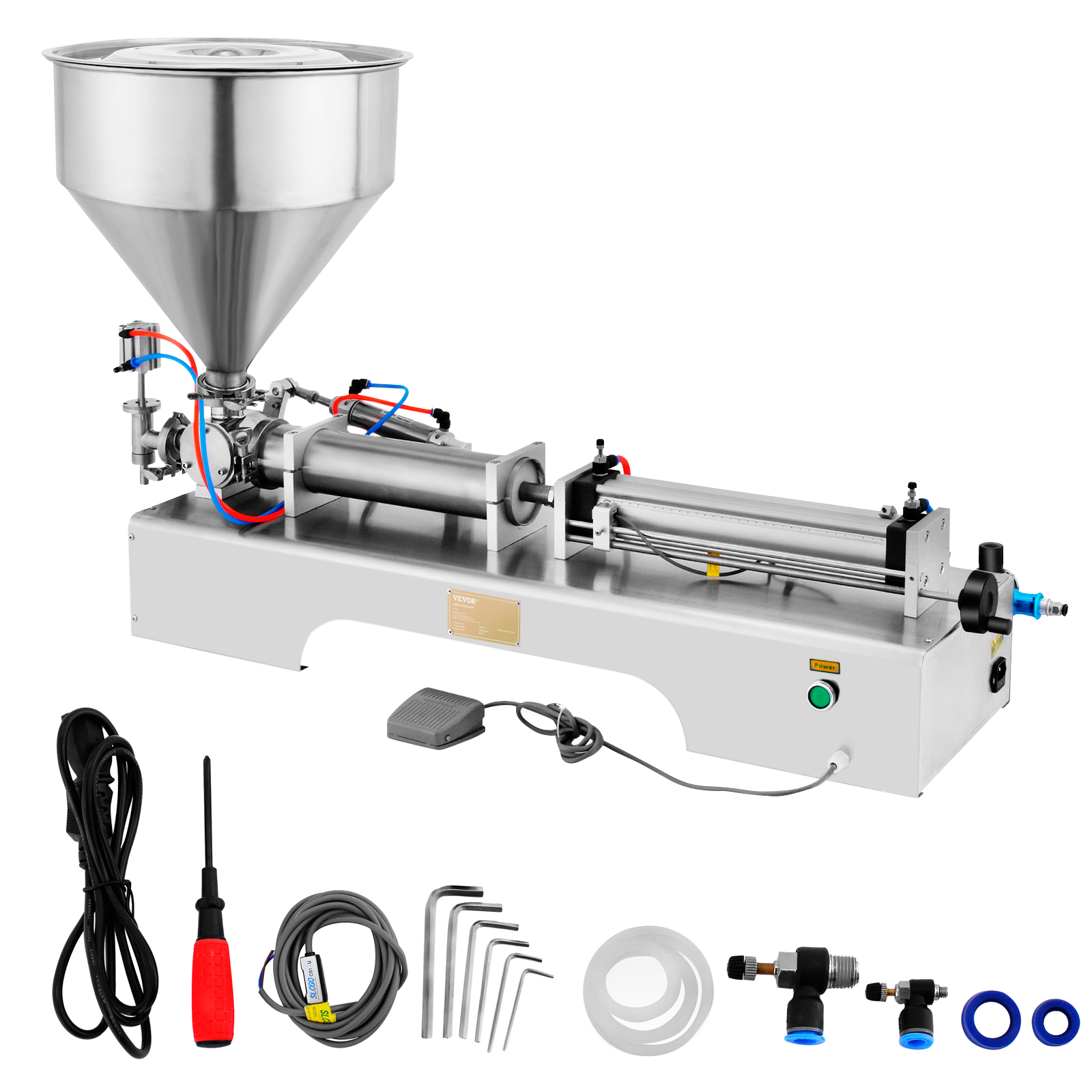VEVOR Pneumatic Liquid Paste Filling Machine 50-500ML Volume ...