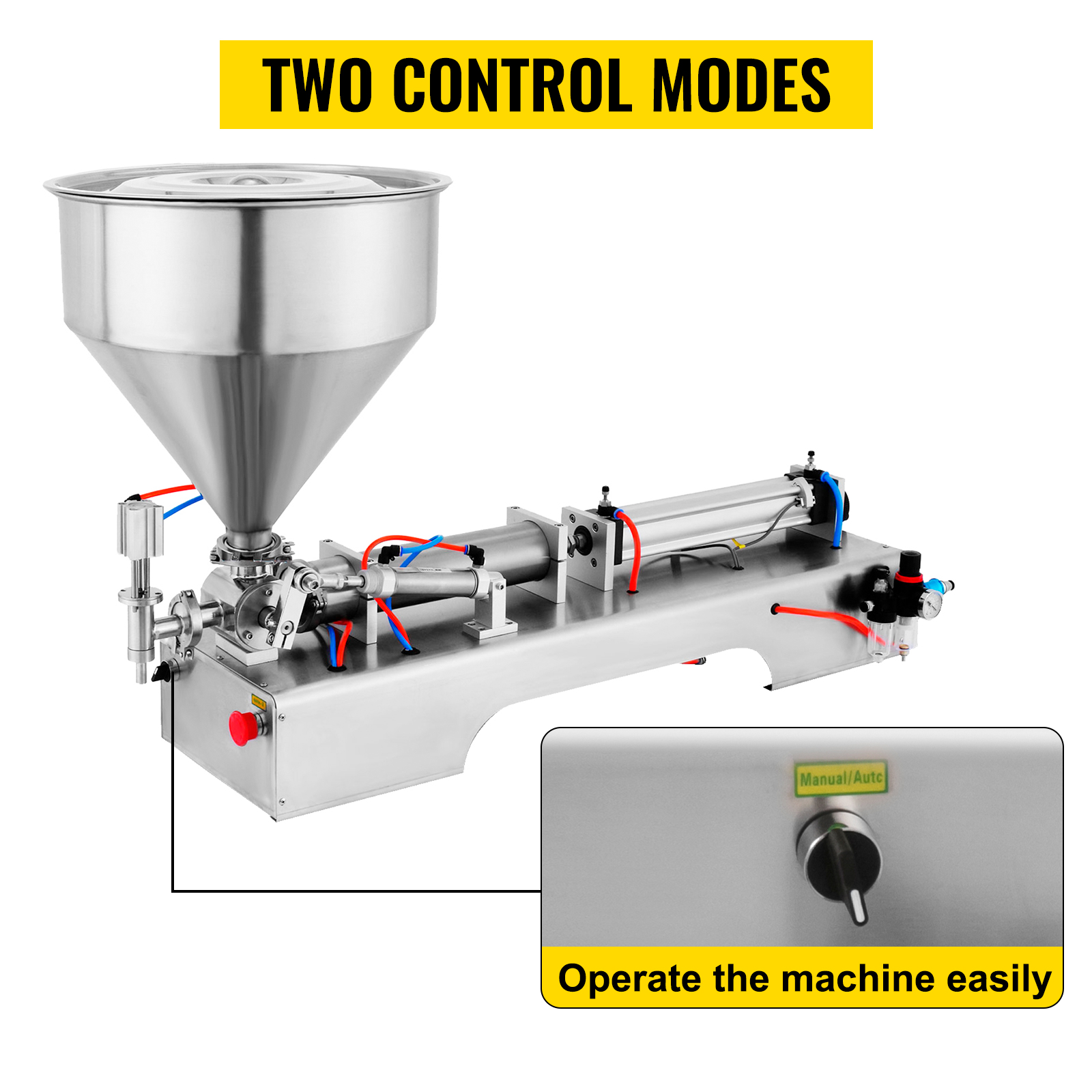 VEVOR Pneumatic Liquid Paste Filling Machine 50-500ML Volume ...