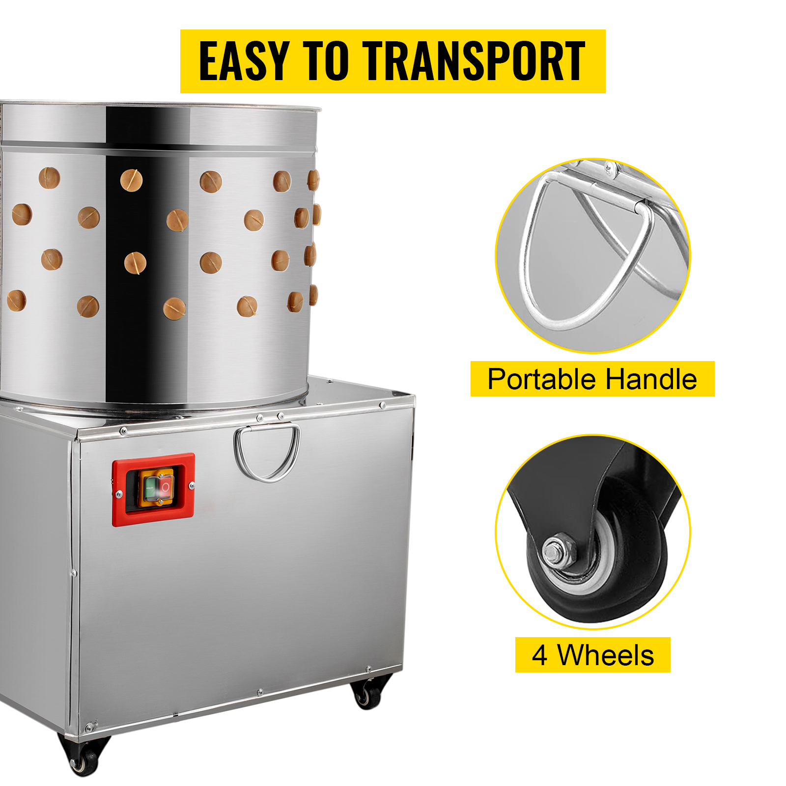 VEVOR Chicken Poultry Plucker 2200W 240R/min Turkey Chicken Poultry ...