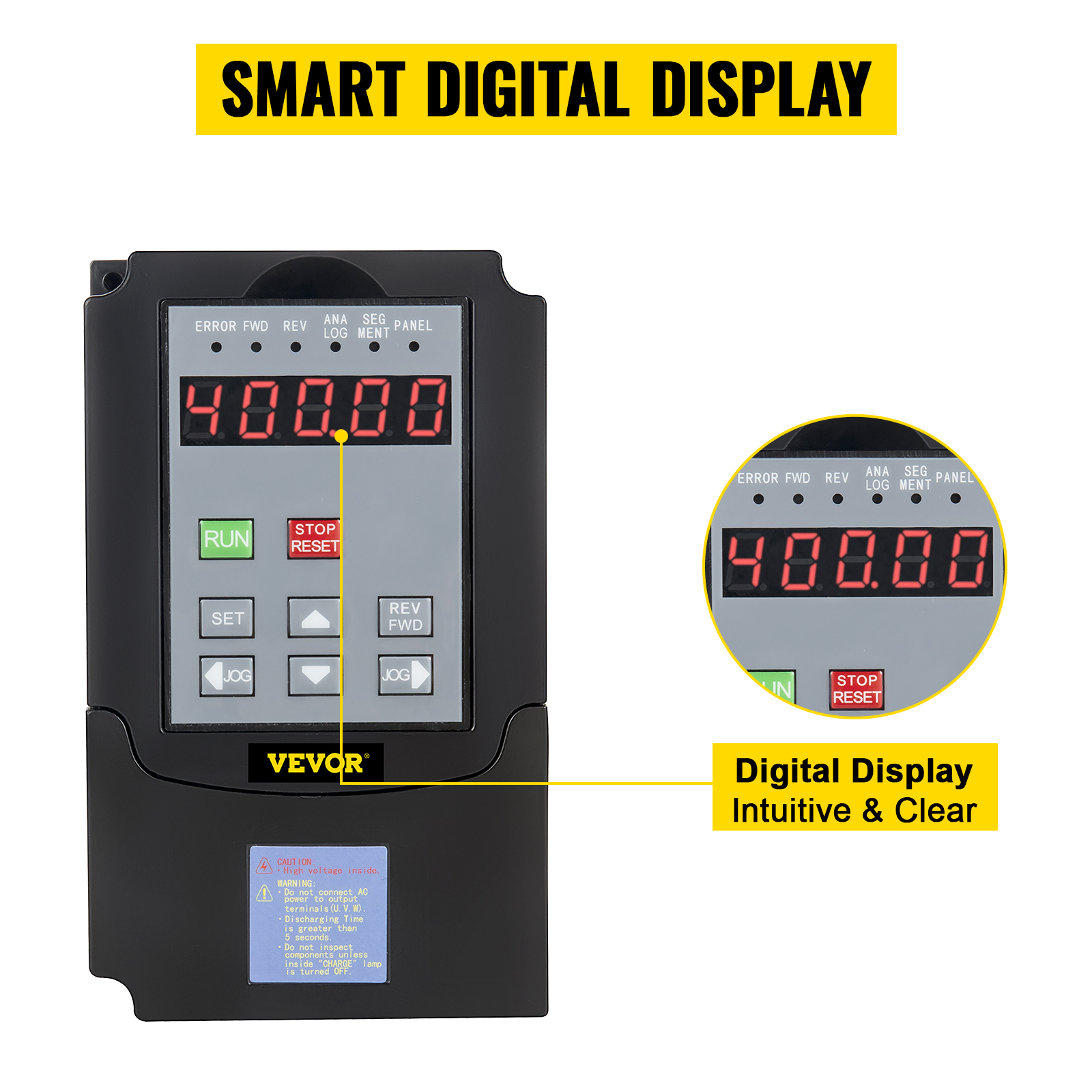 VEVOR VFD 7.5KW,Variable Frequency Drive 35A,CNC VFD Motor Drive ...