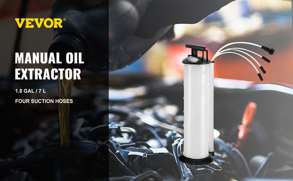 VEVOR Oil Extractor 7 Liter Engine Oil Extractor Oil Changer Vacuum ...