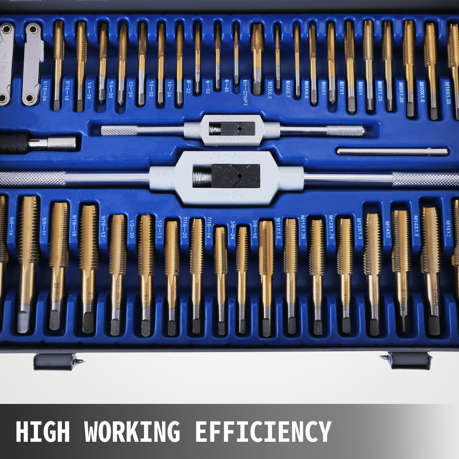 VEVOR 86PC Tap and Die set, Tap and Die Set Metric and Standard, Large ...