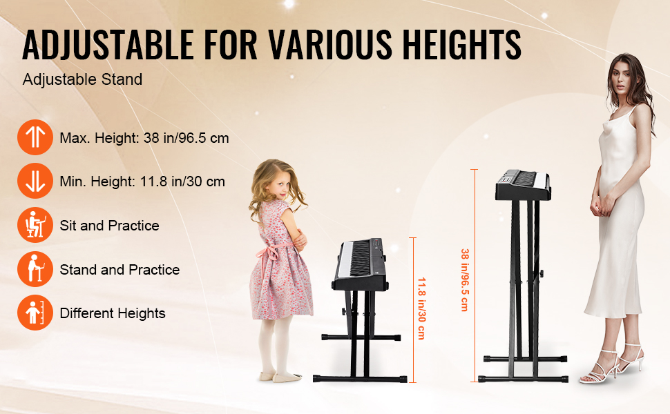 VEVOR 88 Key Digital Piano Keyboard Semi Weighted Electric Portable ...