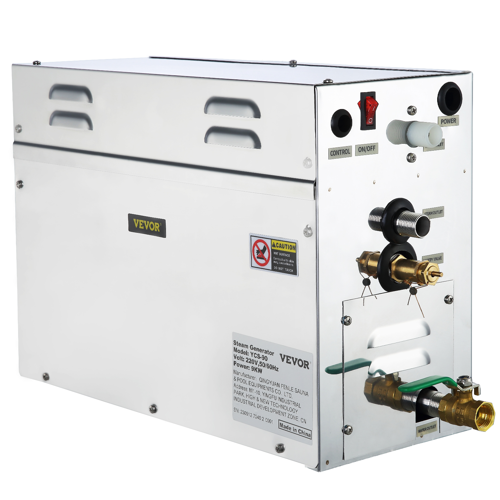 VEVOR Steam Generator 9KW Steam Showers 220V-240V Sauna Steam Generator ...