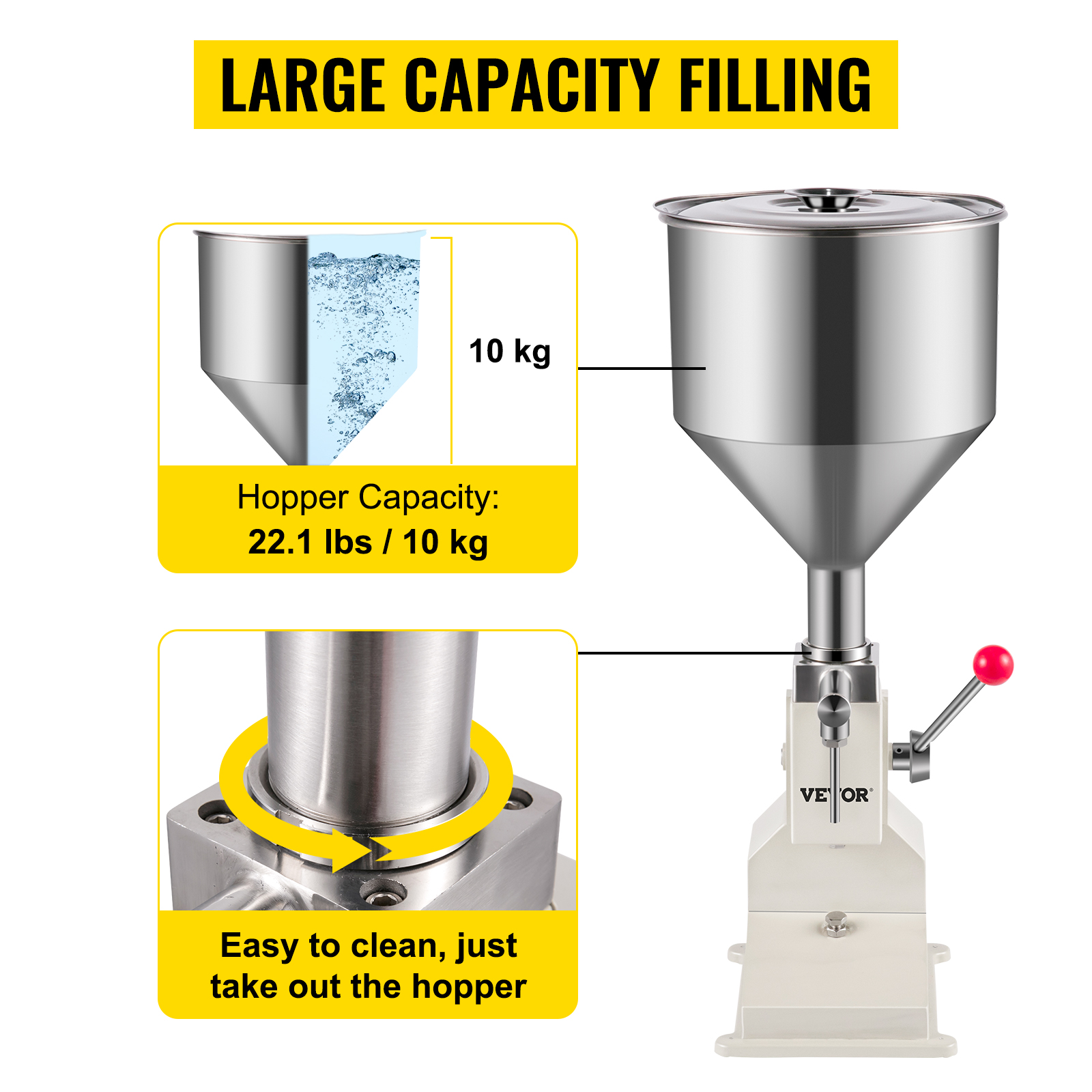 VEVOR 5-50ml Manual Filling Machine Liquid Filling Machine Bottle ...
