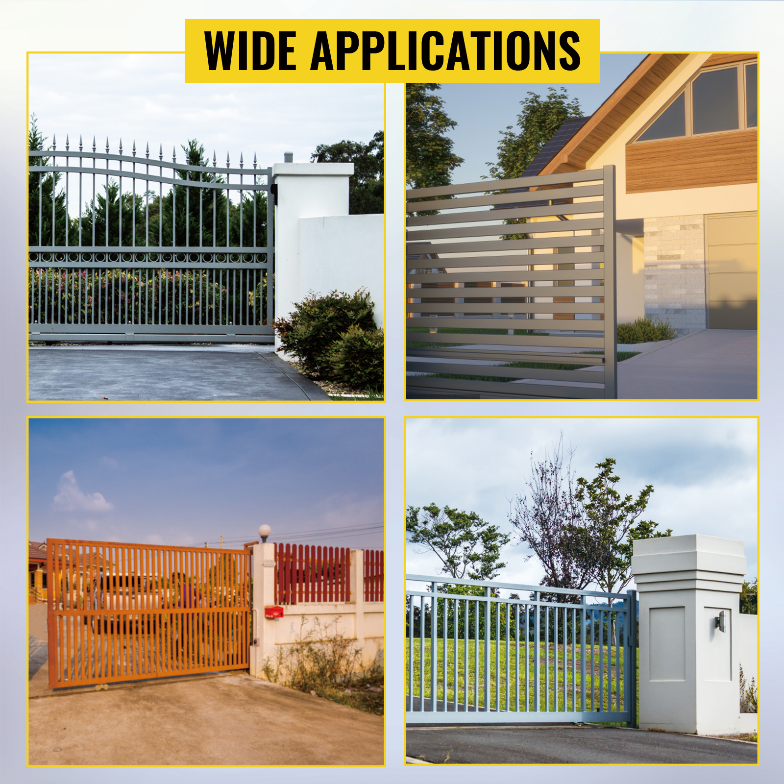 VEVOR 1400kg Motor Powered Automatic Sliding Gate Opener and Remote ...