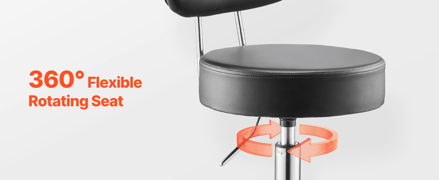 Shop Stool Adjustable Garage Seat 300 lbs Load with Backrest & Wheels ...