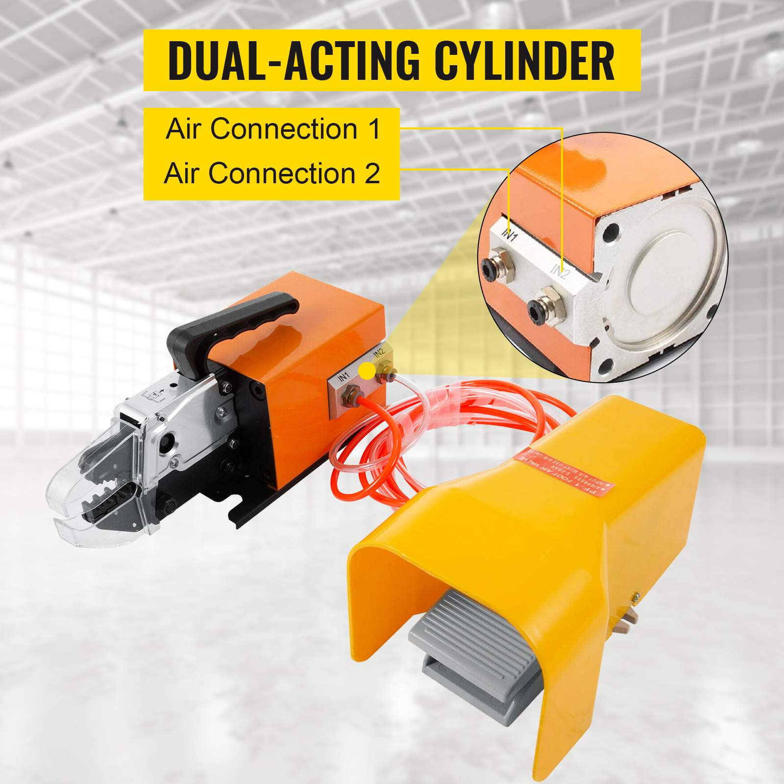 VEVOR Pneumatic Crimping Tool AM-10 Pneumatic Air Powered Wire Terminal ...