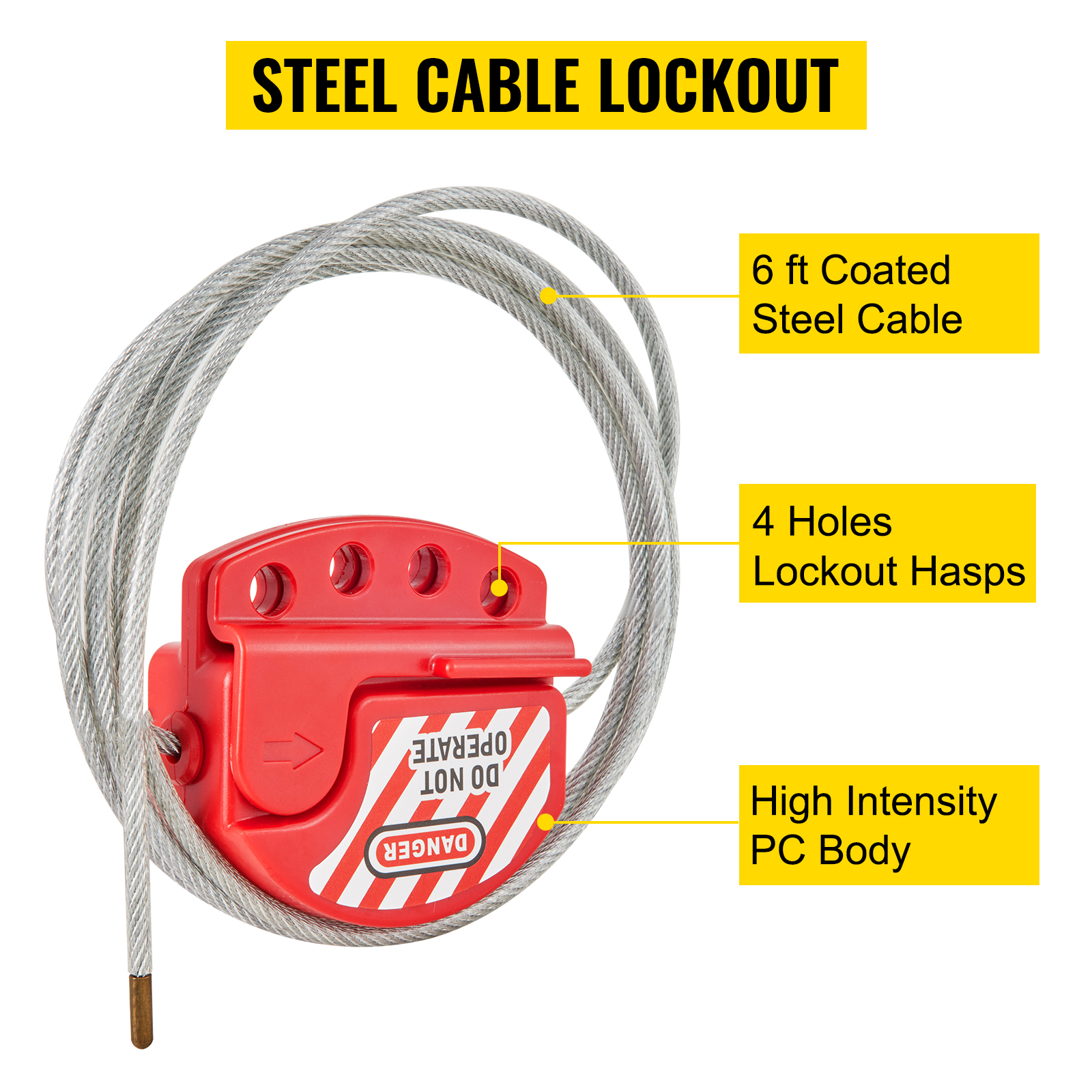 VEVOR 42 PCS Lockout Tagout Kits, Electrical Safety Loto Kit Includes ...