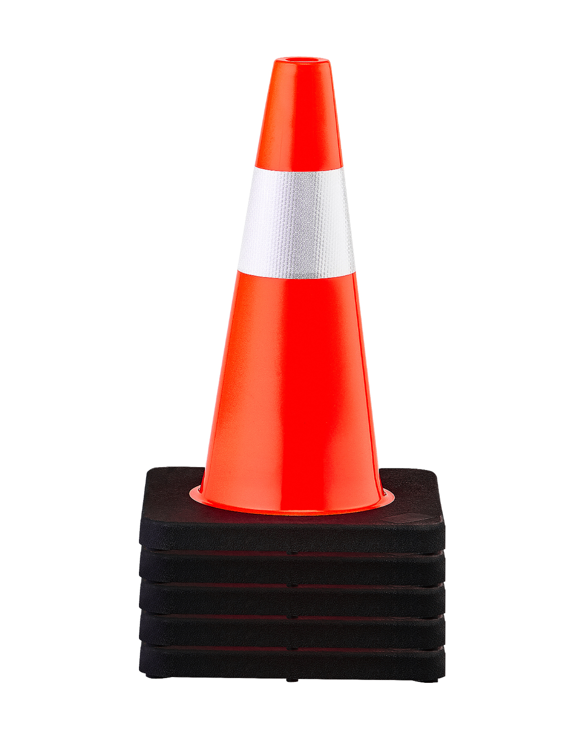VEVOR Safety Cones, 18 in/45 cm Height, 5 PCS PVC Orange Traffic Cone ...