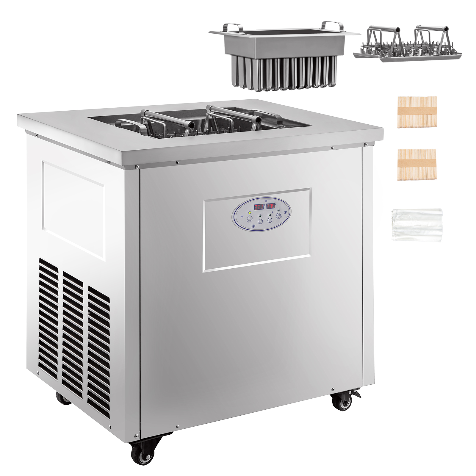 VEVOR Commercial Popsicle Machine Single Model Set Commercial Ice Pop ...