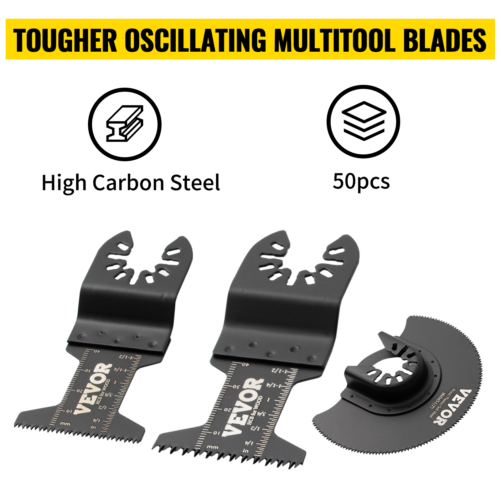 VEVOR 50x zaagbladen Oscillerende fijne zaagbladen Multitool ...