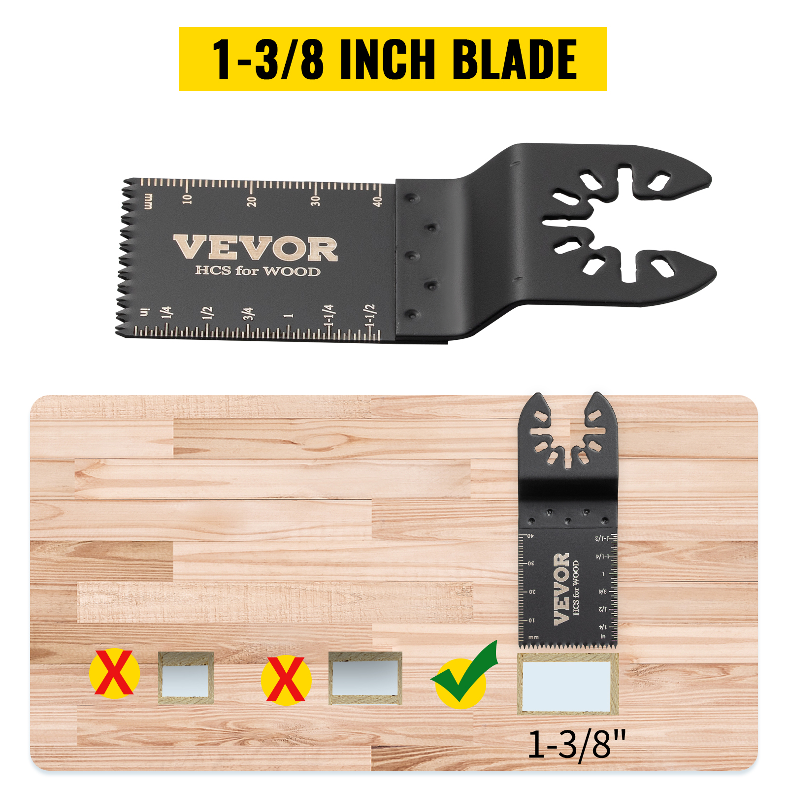 VEVOR 100PCS Oscillating Saw Blades, Quick Release Multitool Blades Kit ...