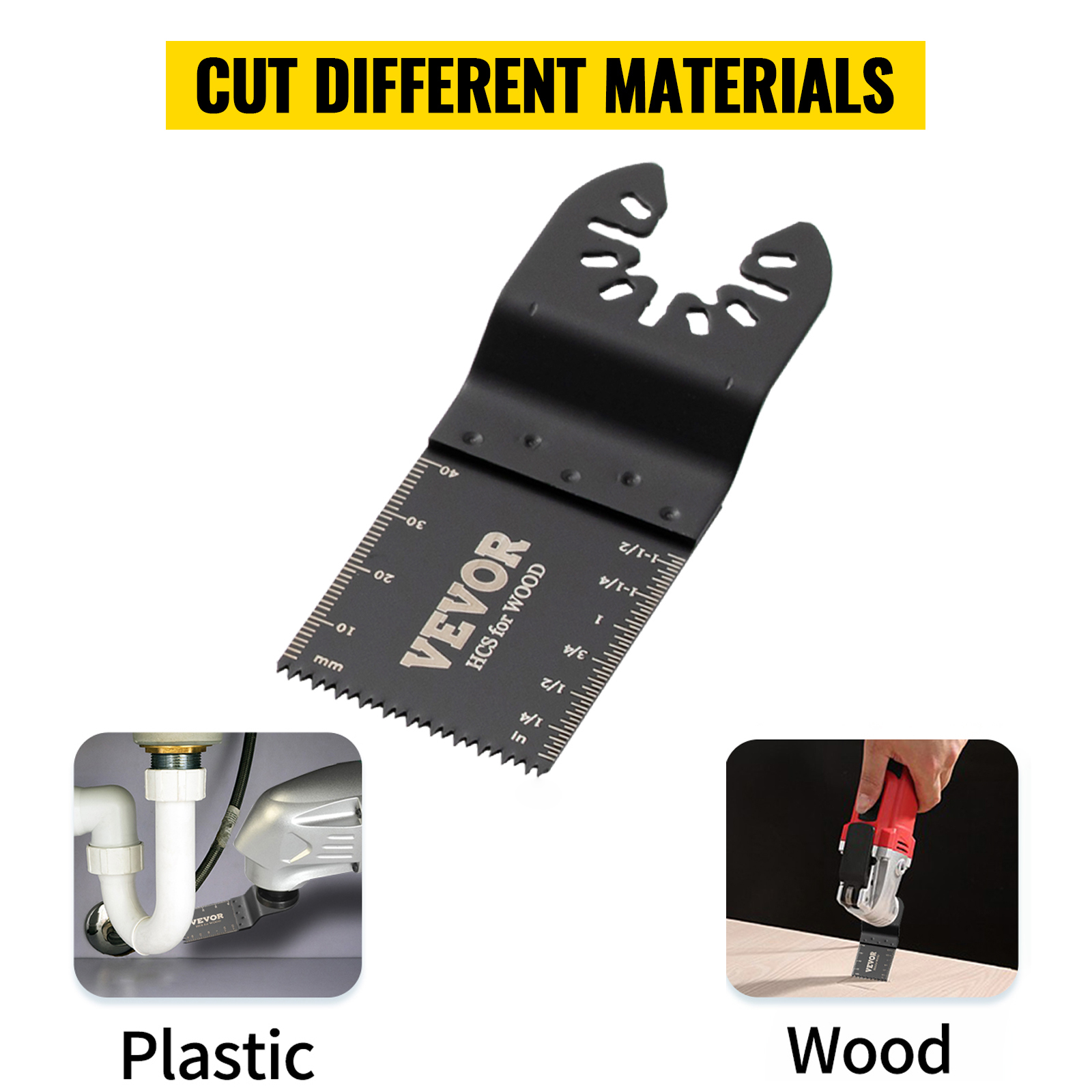 VEVOR 100PCS Oscillating Saw Blades, Quick Release Multitool Blades Kit ...