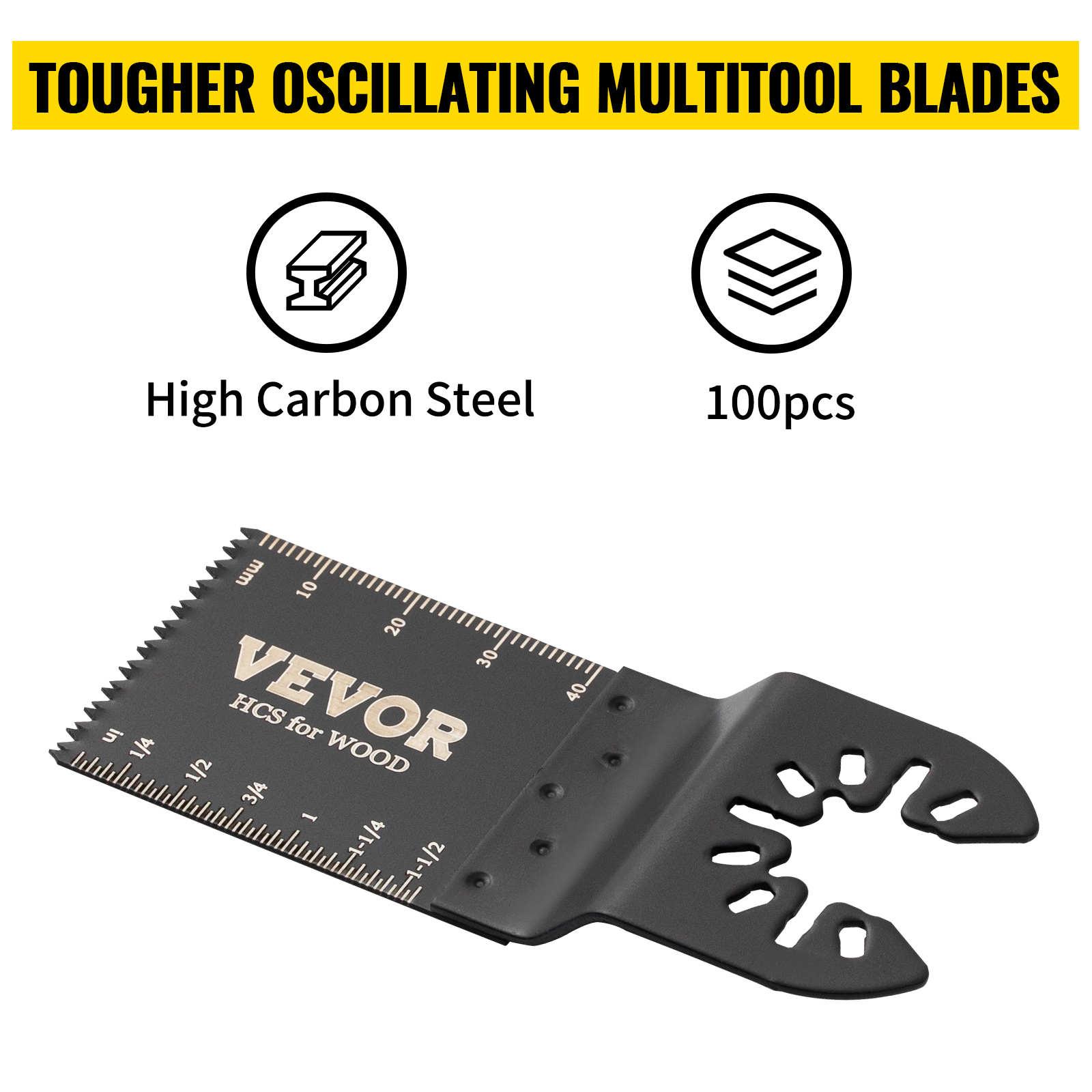 VEVOR 100PCS Oscillating Saw Blades, Quick Release Multitool Blades Kit ...