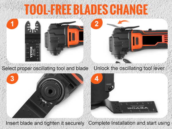 VEVOR 30PCS Multi Tool Blades Kits, Universal Quick Release Oscillating Saw Blades, 8 Types Wood ...