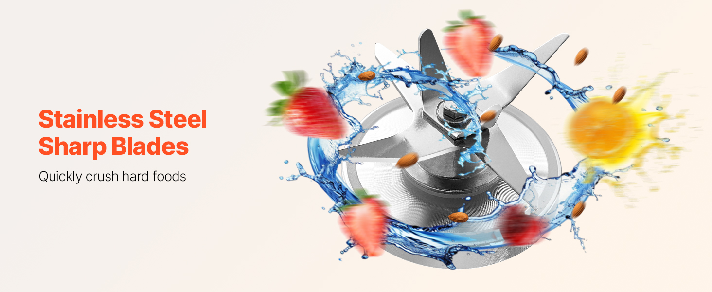 85 oz 1400W Blender for Smoothies Food Processing Blender for Kitchen ...