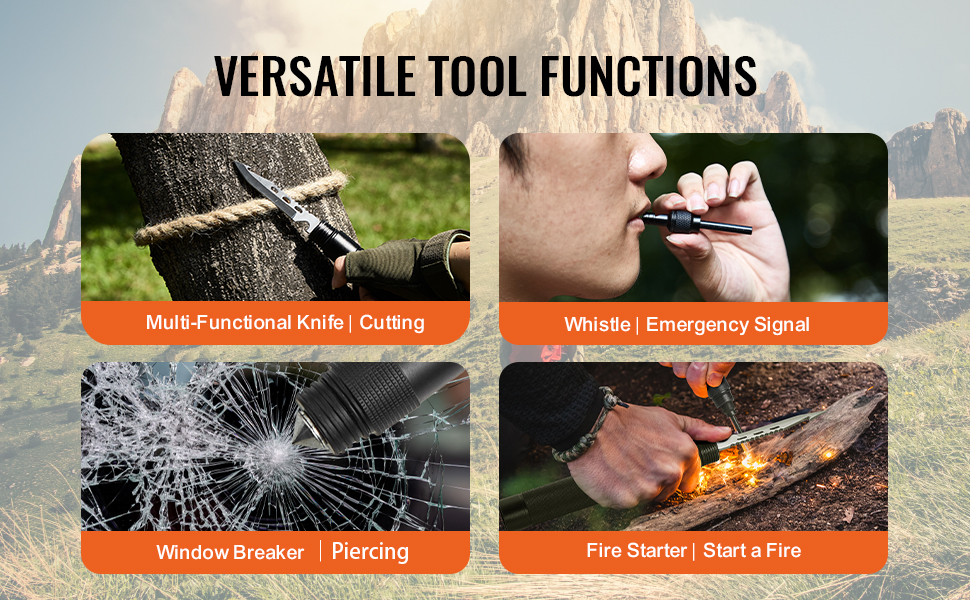 Survival Shovel 8 in 1 Camping Shovel Folding Multitool Portable ...