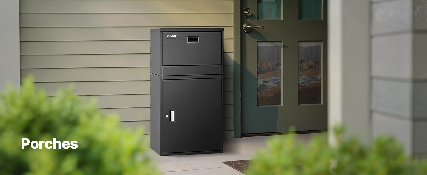 VEVOR Package Delivery Boxes for Outside 38.6 in Lockable Parcel Drop ...