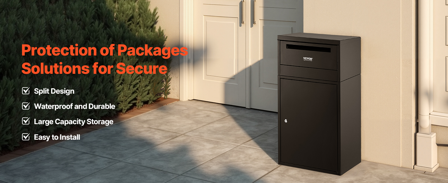 Package Delivery Boxes for Outside 35.8 in Anti-Theft Lockable Parcel ...