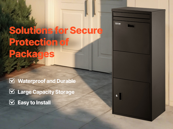 VEVOR Package Delivery Boxes for Outside 119.8 cm Lockable Parcel Drop ...