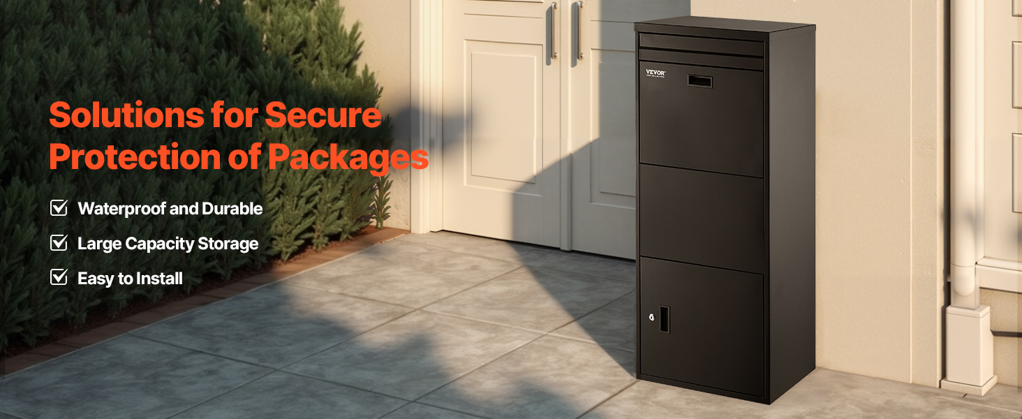 Package Delivery Boxes for Outside 47.2 in Anti-Theft Lockable Parcel ...