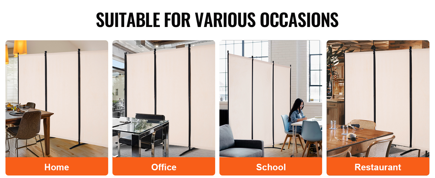 VEVOR Room Divider, 3 Panel Room Divider, Folding Privacy Screen and ...