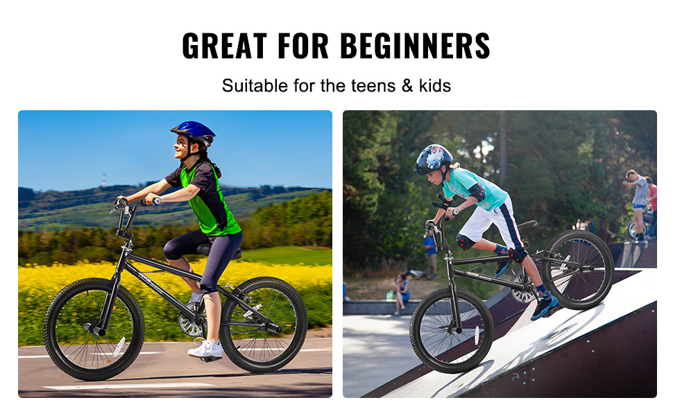 VEVOR 20-Inch BMX Bike Freestyle Bike Men Kid BMX Bicycle Aluminum Alloy Frame | VEVOR US