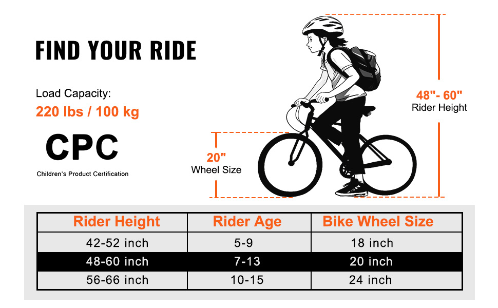 VEVOR 20-Inch BMX Bike Freestyle Bike Men Kid BMX Bicycle Aluminum ...