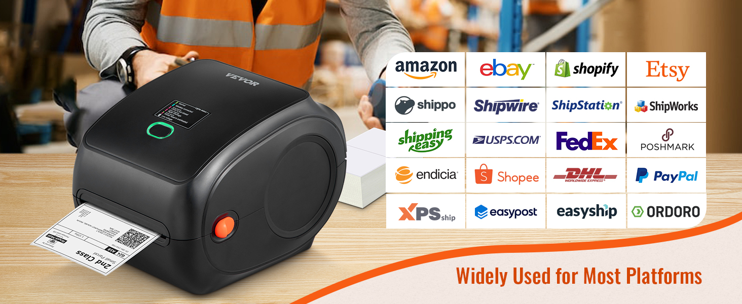 VEVOR Direct Bluetooth Thermal Label Printer HD(300DPI), All in One BT ...