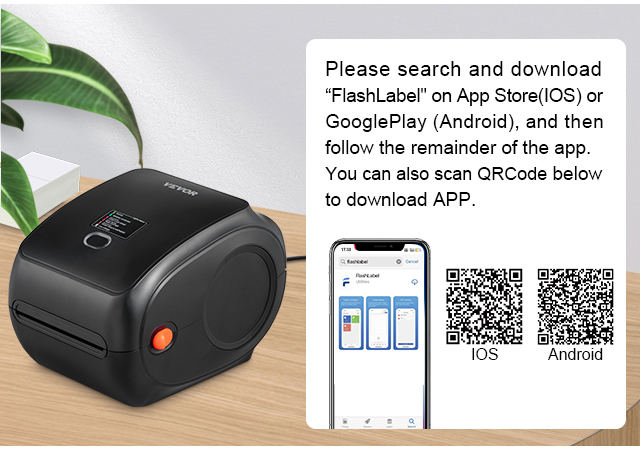 VEVOR Direct Bluetooth Thermal Label Printer HD(300DPI), All in One BT ...