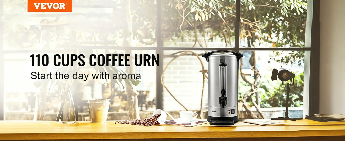 VEVOR Commercial Coffee Urn 110 Cup Stainless Steel Coffee Dispenser ...