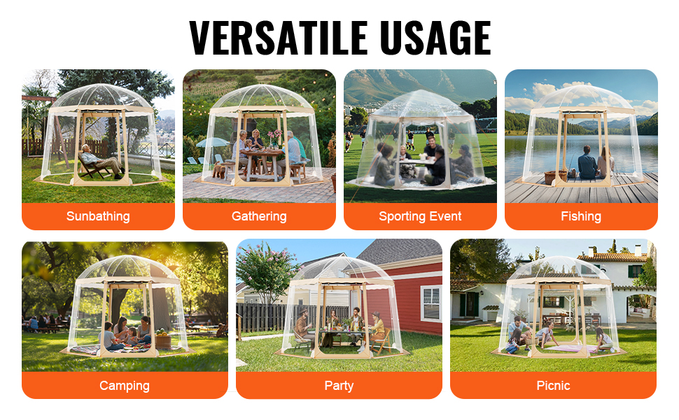 VEVOR Sports Tent Instant Pop-Up Tent Shelter Weather Proof 4-8 People ...