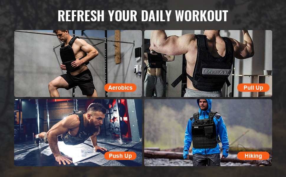VEVOR Weight Vest Plates for Strength Training Running Workout 2x14.5 ...