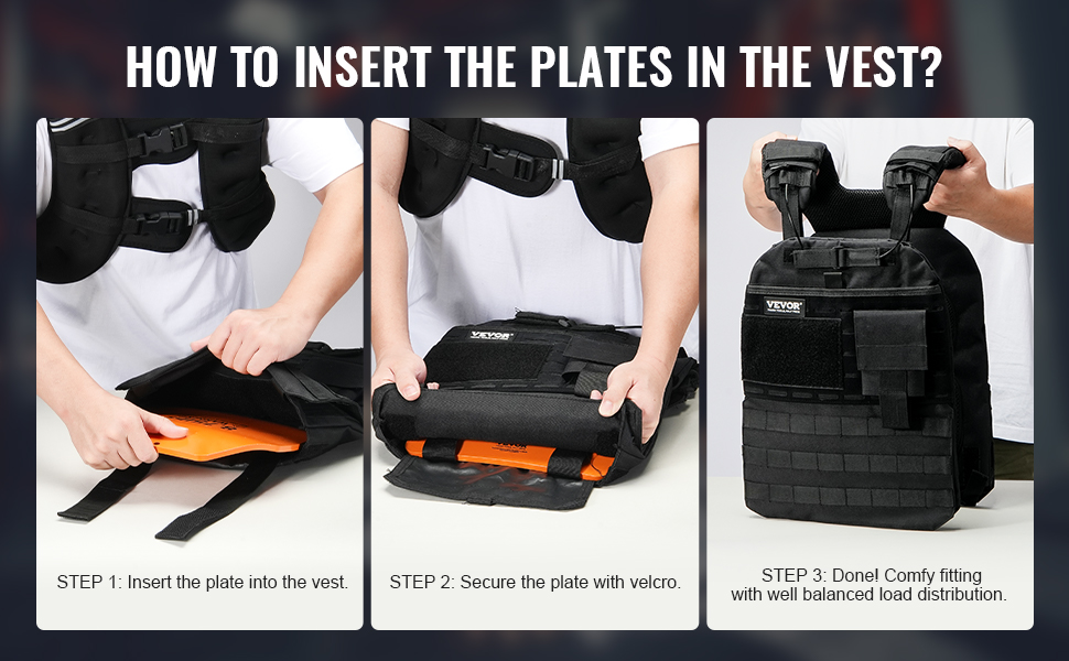 VEVOR Curved Weight Vest Plates for Strength Training Workout 2x8.75 LB ...